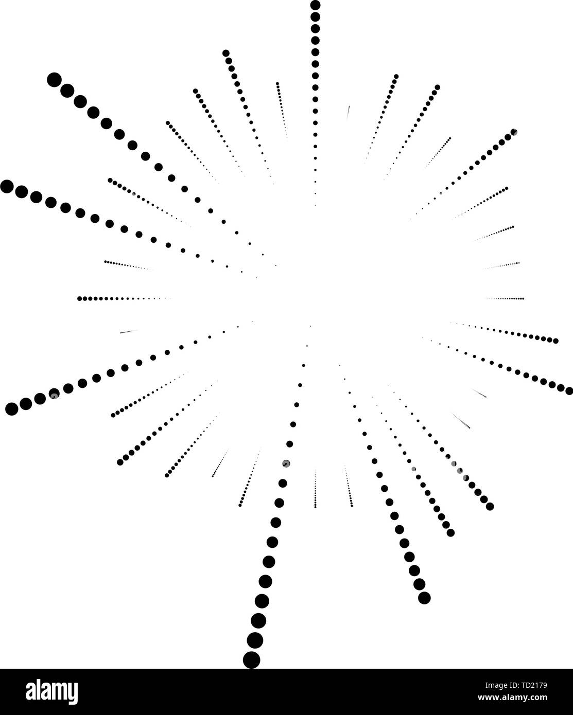 Circular pattern irregular dotted Black and White Stock Photos & Images ...