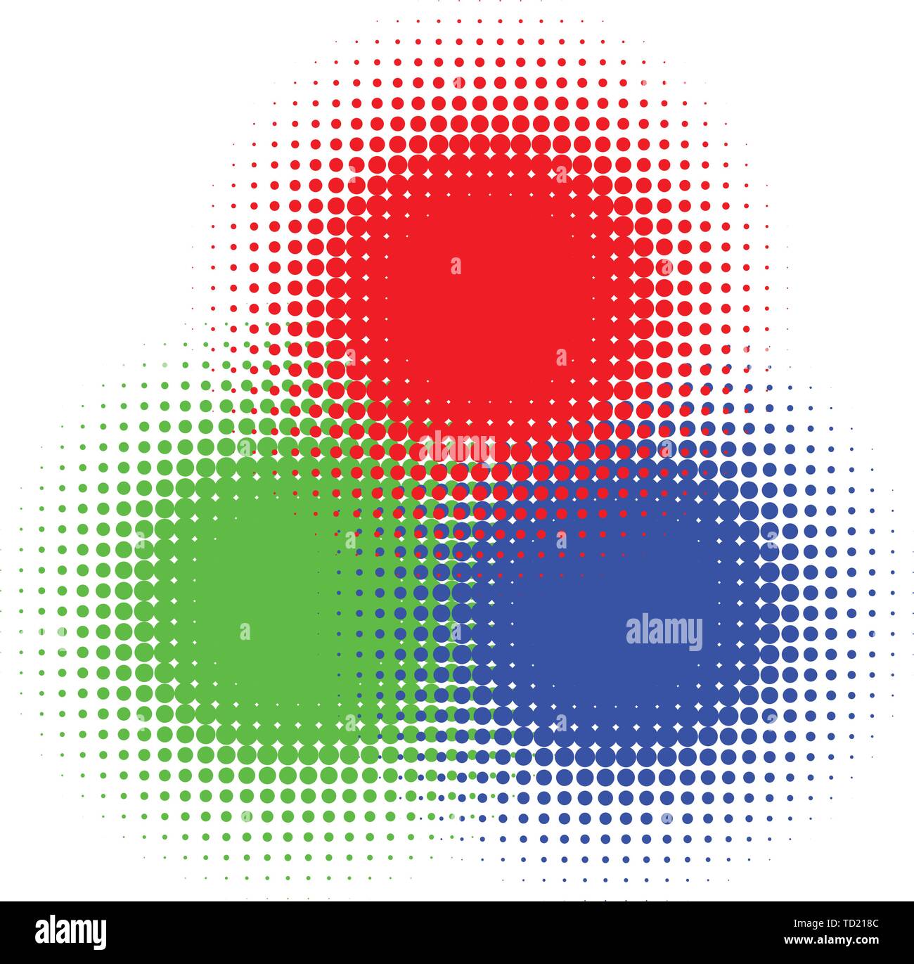 RGB halftone element faded. RGB color prints isolated halftones Stock ...