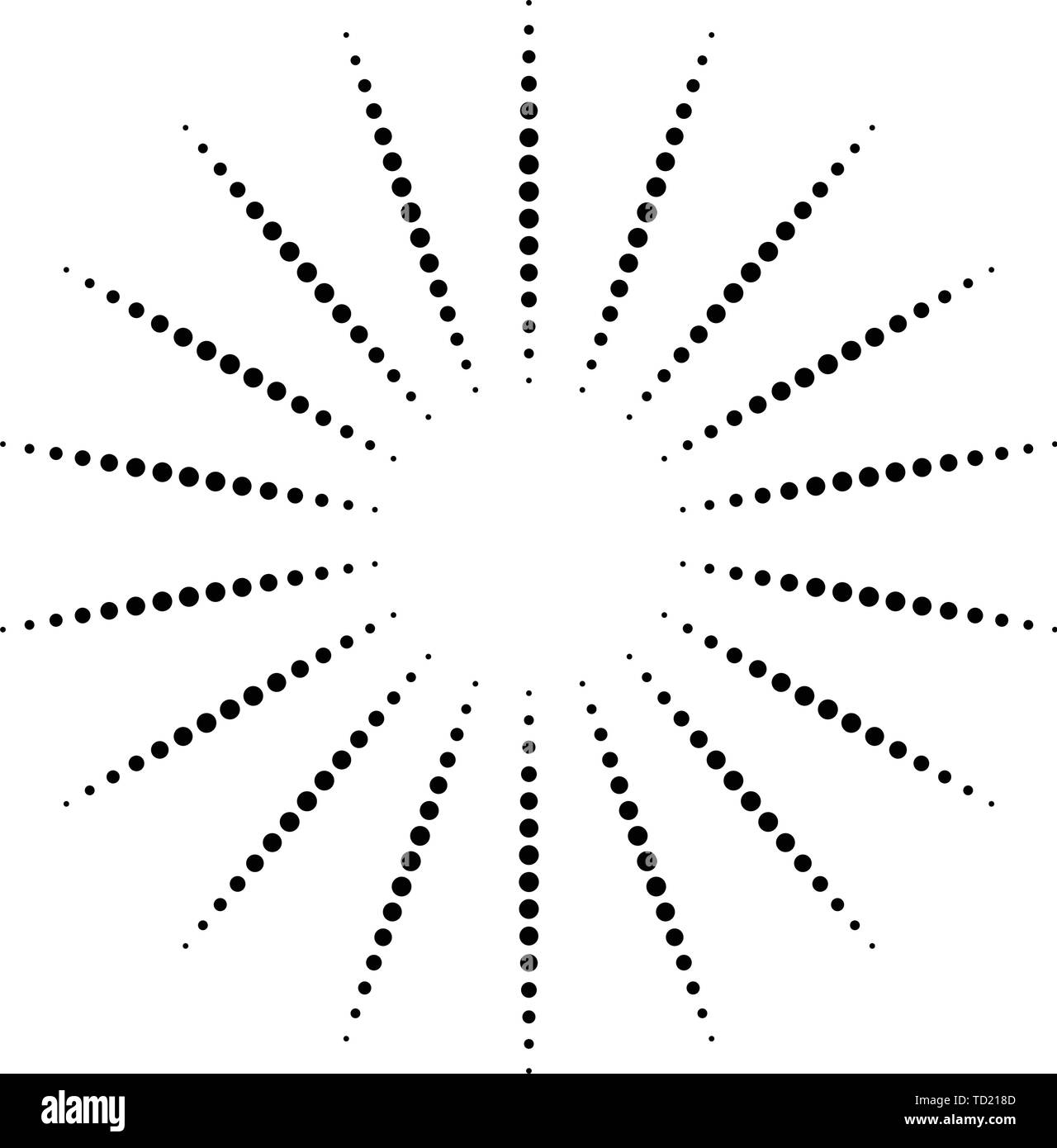 Dotted lines dots radial lines abstract design element Stock Vector ...