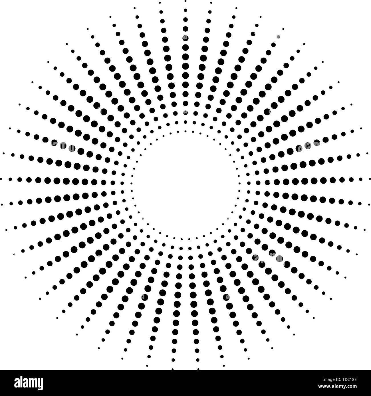 Dotted lines dots radial lines abstract design element Stock Vector ...
