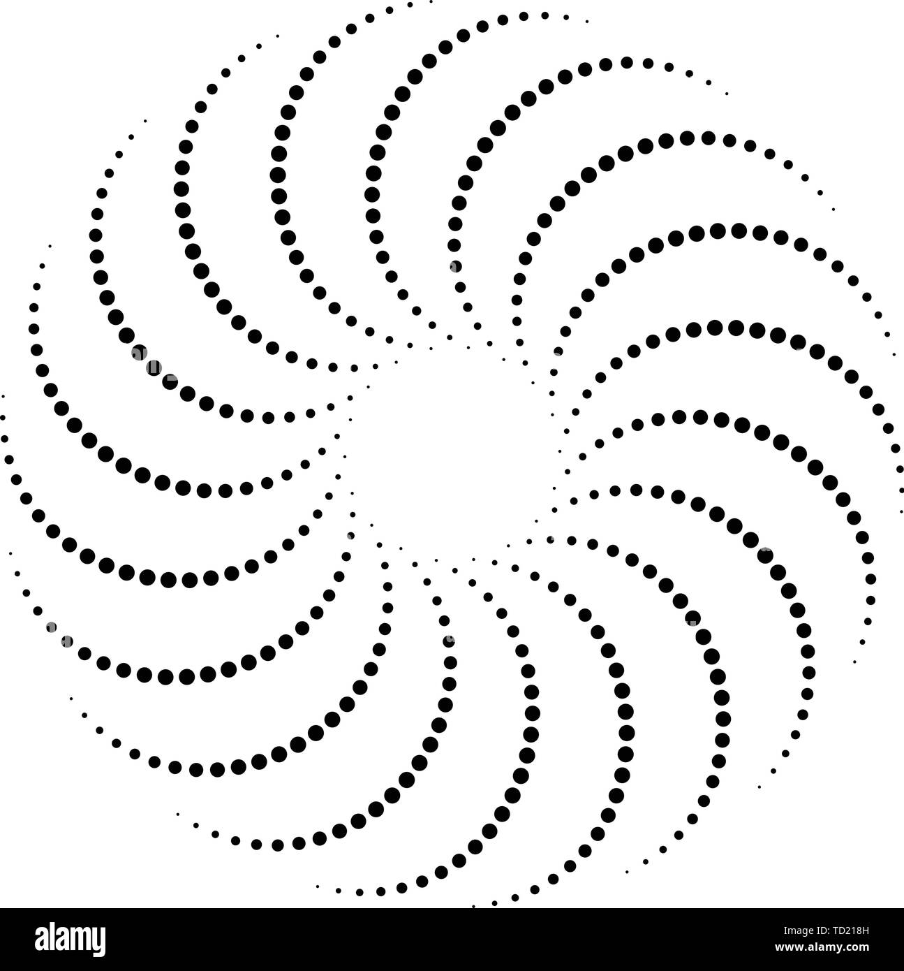 Dotted lines dots radial lines abstract design element Stock Vector ...