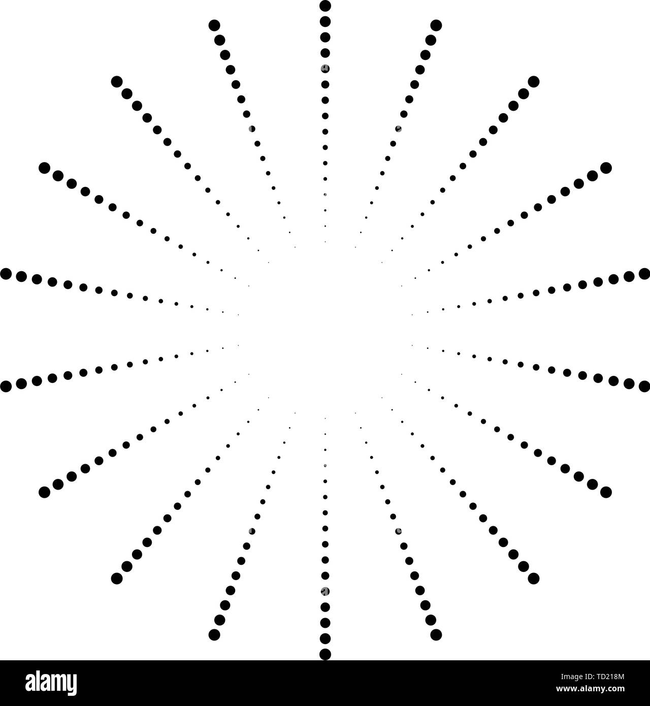 Dotted lines dots radial lines abstract design element Stock Vector ...