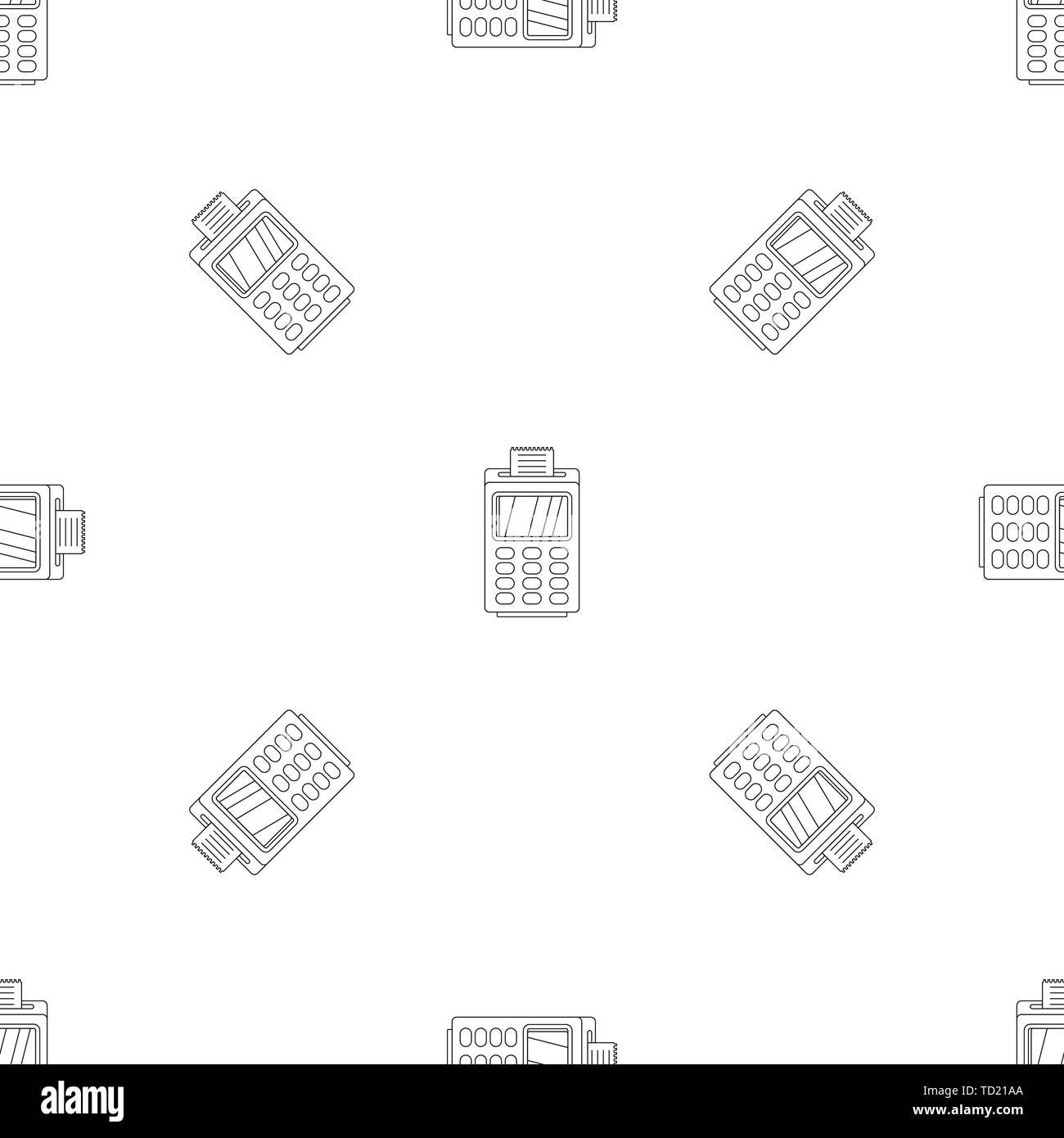 Terminal cashless payment pattern seamless vector repeat geometric for any web design Stock ...
