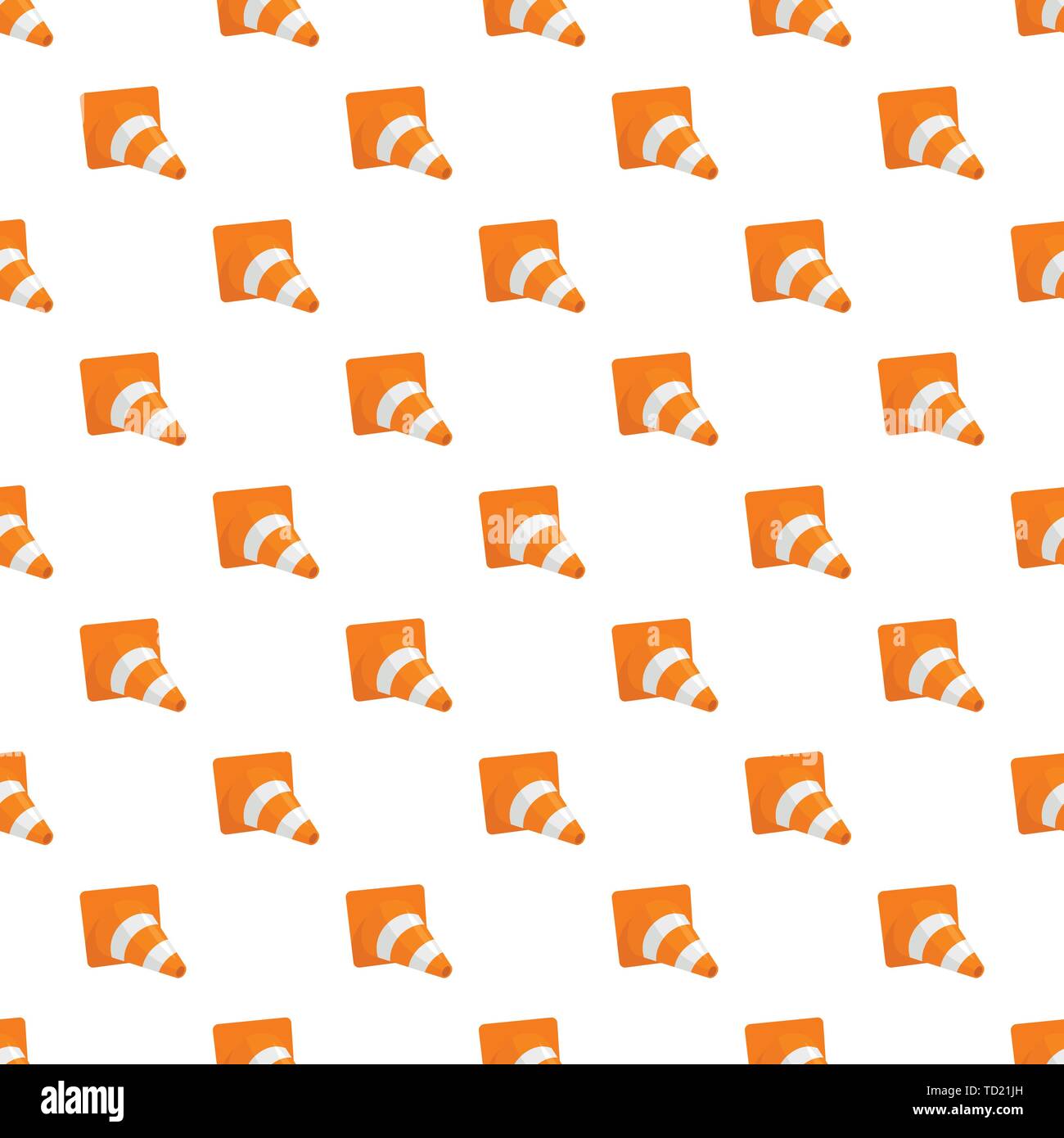 Construction cone pattern seamless vector repeat for any web design ...
