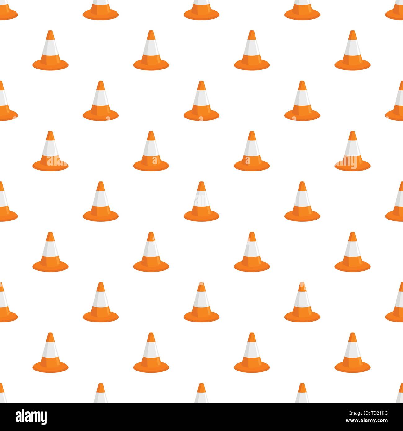 Traffic cone pattern seamless vector repeat for any web design Stock ...