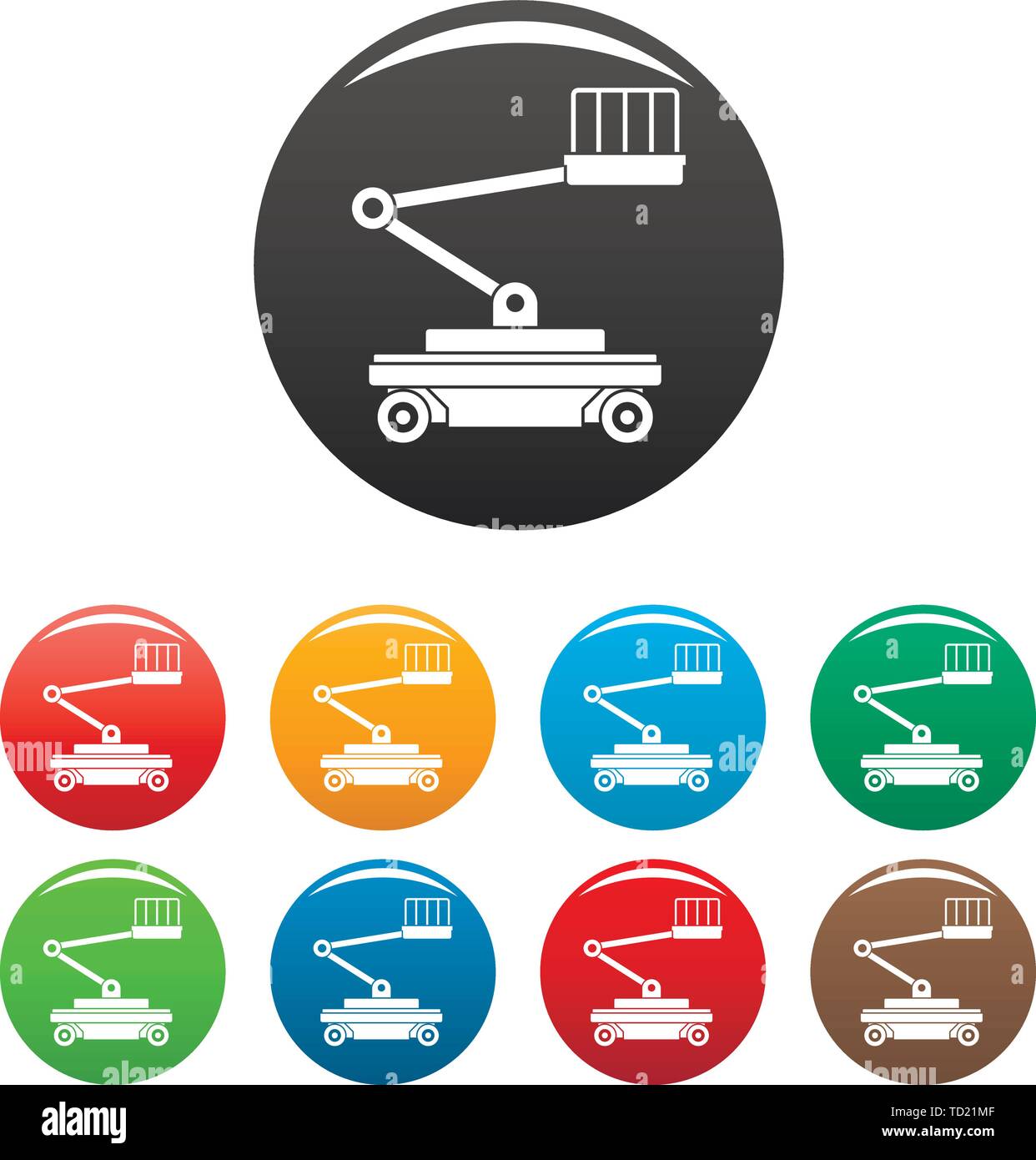 Lift service icons set 9 color vector isolated on white for any design ...