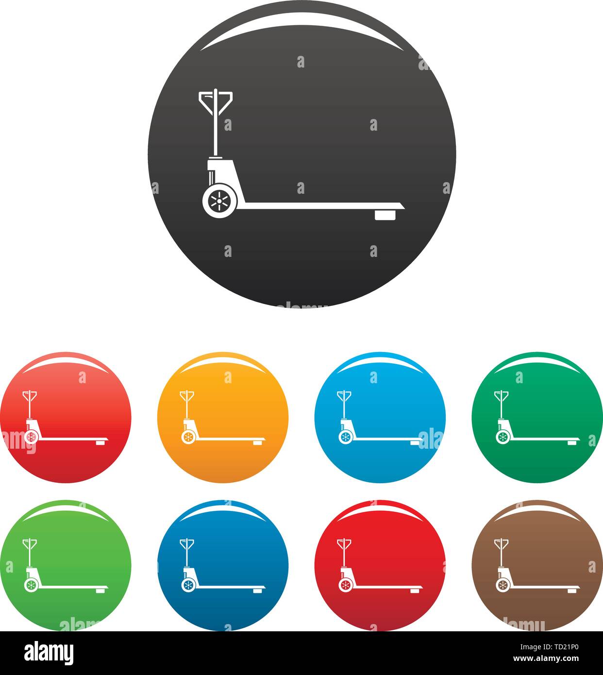 Hand lift icons set 9 color vector isolated on white for any design ...