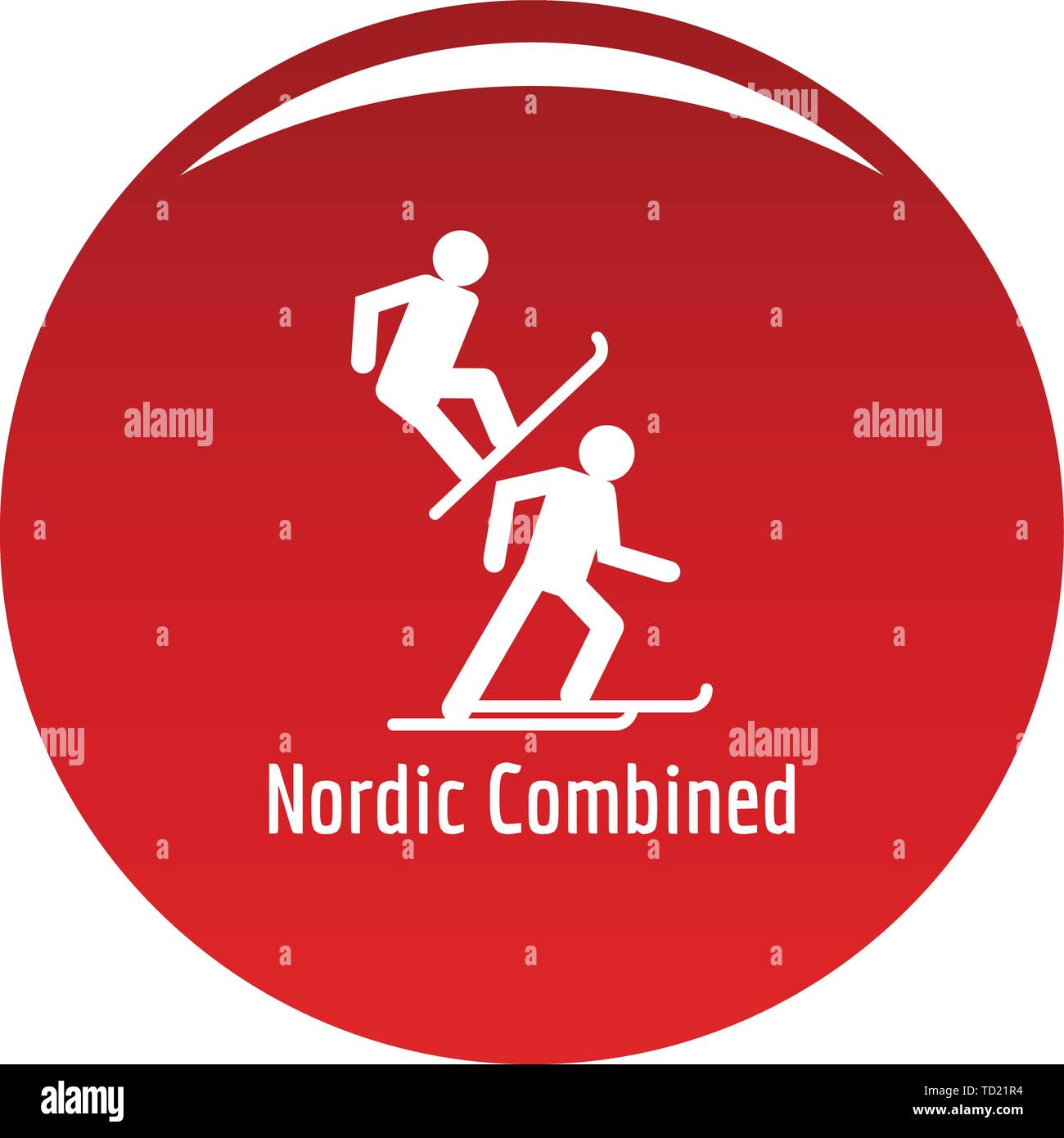 Nordic combined icon. Simple illustration ofnordic combined vector icon ...
