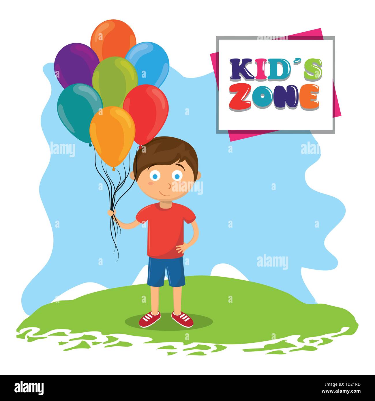 kids zone children entertaiment cartoons Stock Vector Image & Art - Alamy
