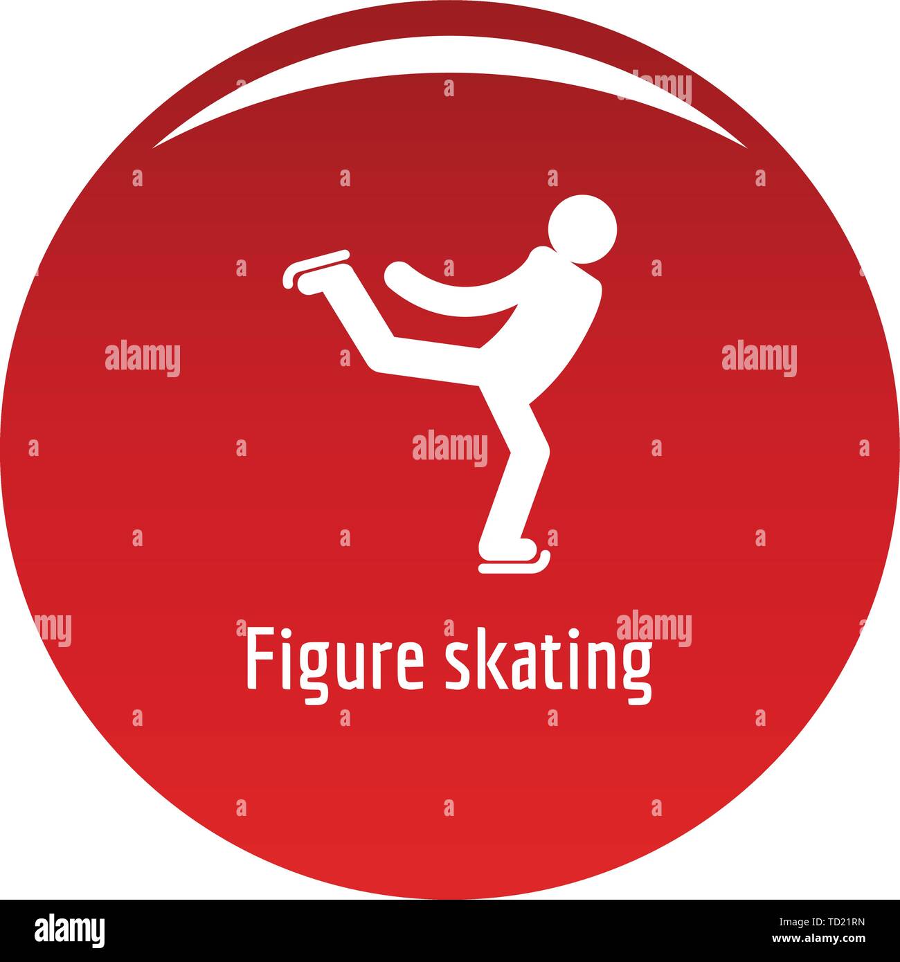 Figure skating icon. Simple illustration of figure skating vector icon ...