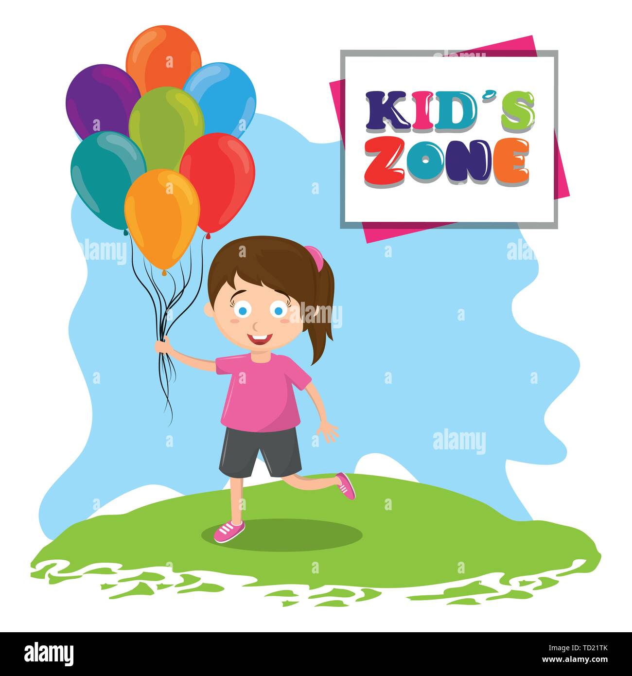 kids zone children entertaiment cartoons Stock Vector Image & Art - Alamy