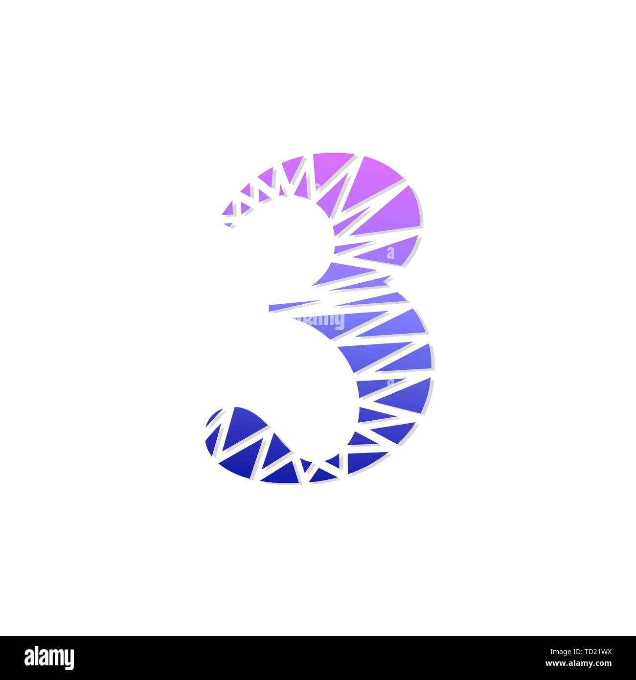 Logo number vector. Abstract logo number Stock Vector Image & Art - Alamy