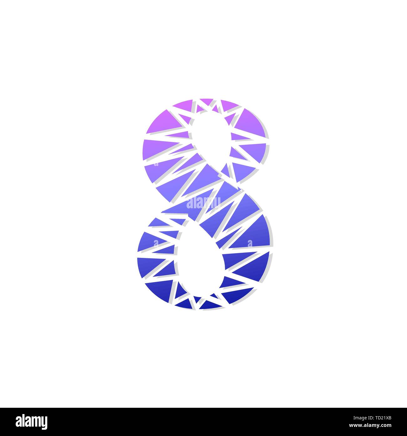 Logo number vector. Abstract logo number Stock Vector Image & Art - Alamy