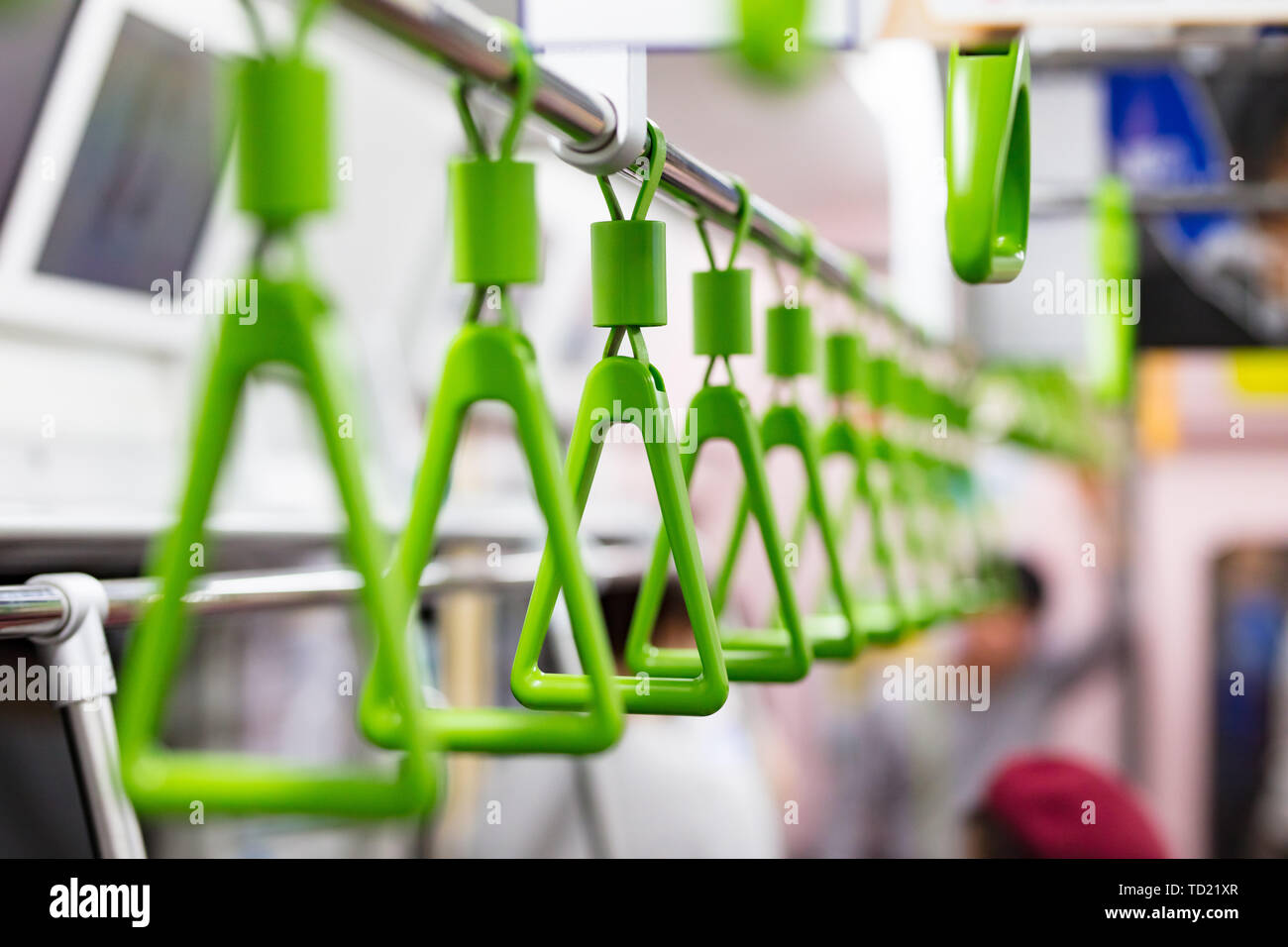 Train Handles in Tokyo Japan Stock Photo - Alamy