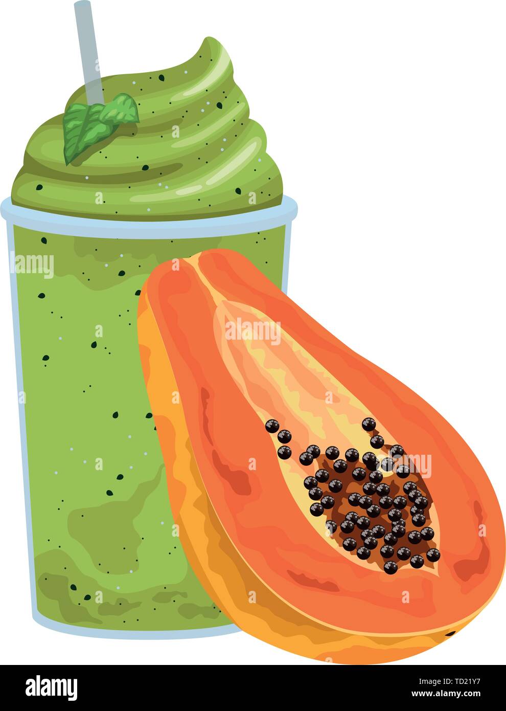 tropical fruit and smoothie drink Stock Vector Image & Art - Alamy