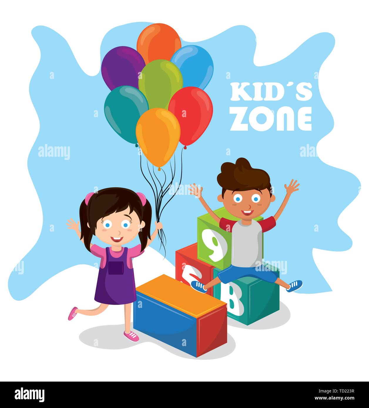 kids zone children entertaiment cartoons Stock Vector Image & Art - Alamy
