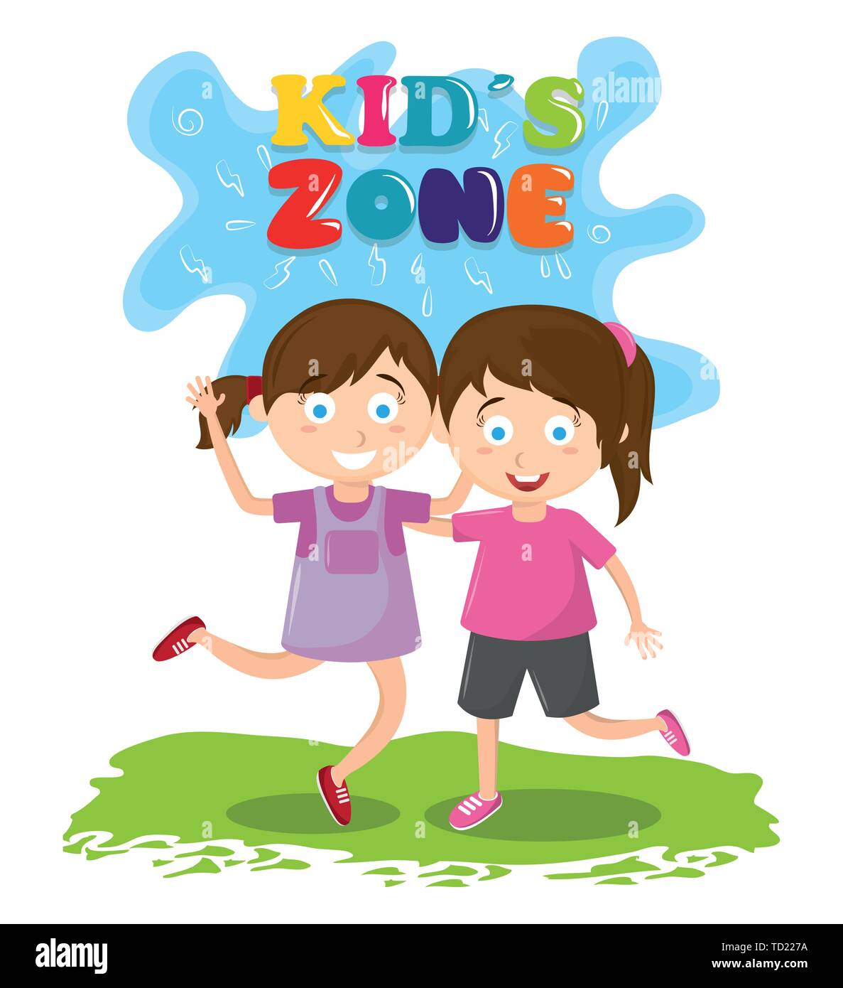 kids zone children entertaiment cartoons Stock Vector Image & Art - Alamy