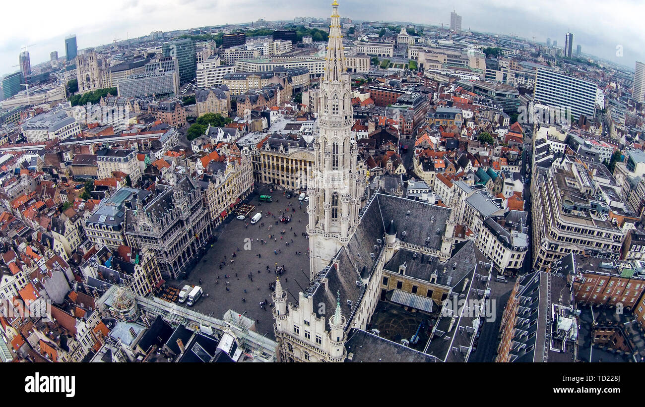 Europe, Belgium, Brussels, square, church, architecture, city, street ...