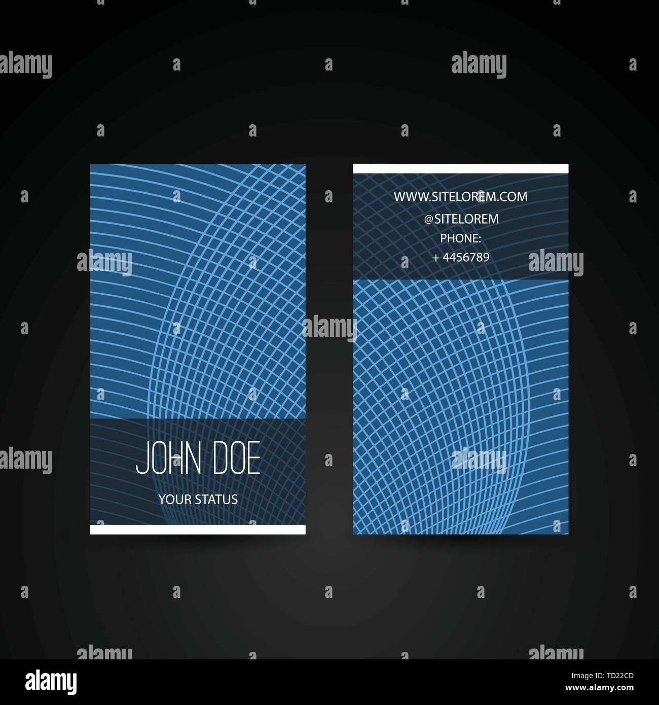 Business or Gift Card with Wavy Lines - Creative Design - Illustration ...