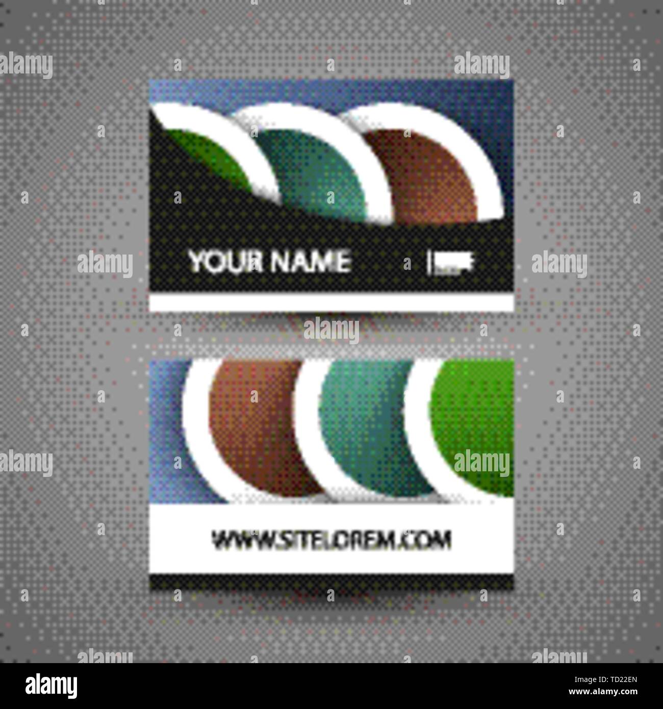 Abstract Colorful Modern Styled Business Card Template Creative Design ...