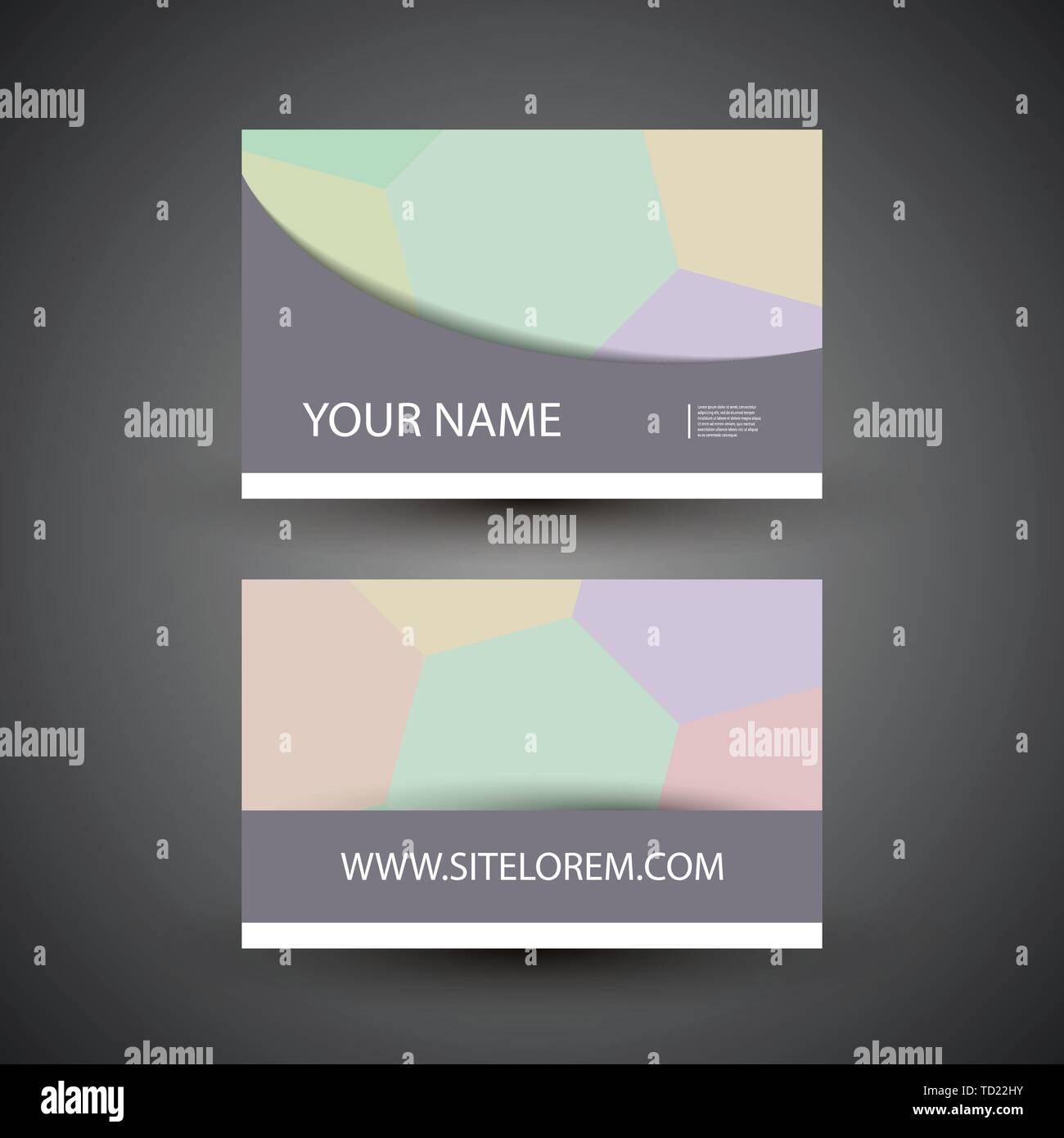 Abstract Colorful Modern Styled Business Card Template Creative Design ...