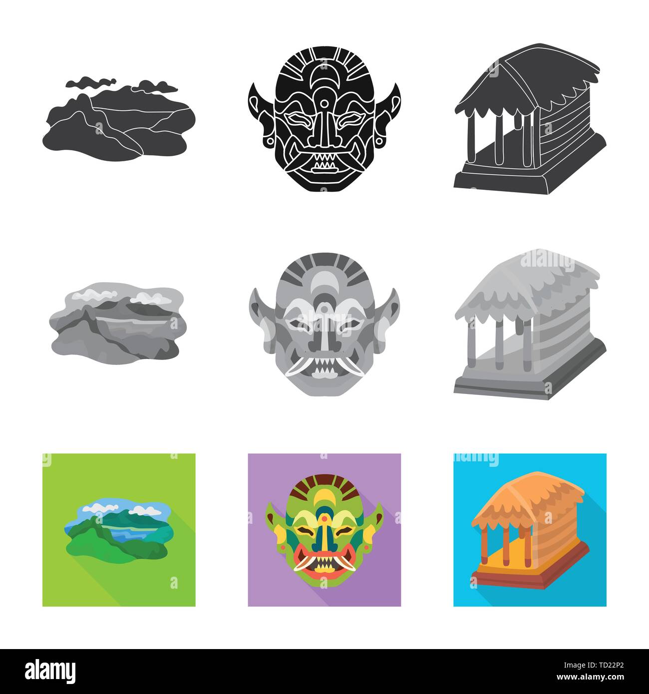 mountain,mask,hut,lake,indonesian,house,landscape,culture,thatch,forest ...