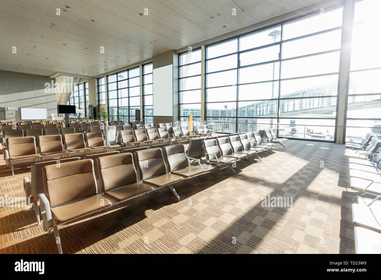 Modern airport design hall interior Stock Photo - Alamy