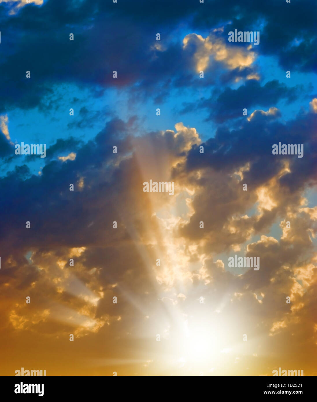 Sky background material blue sky sunset Stock Photo - Alamy