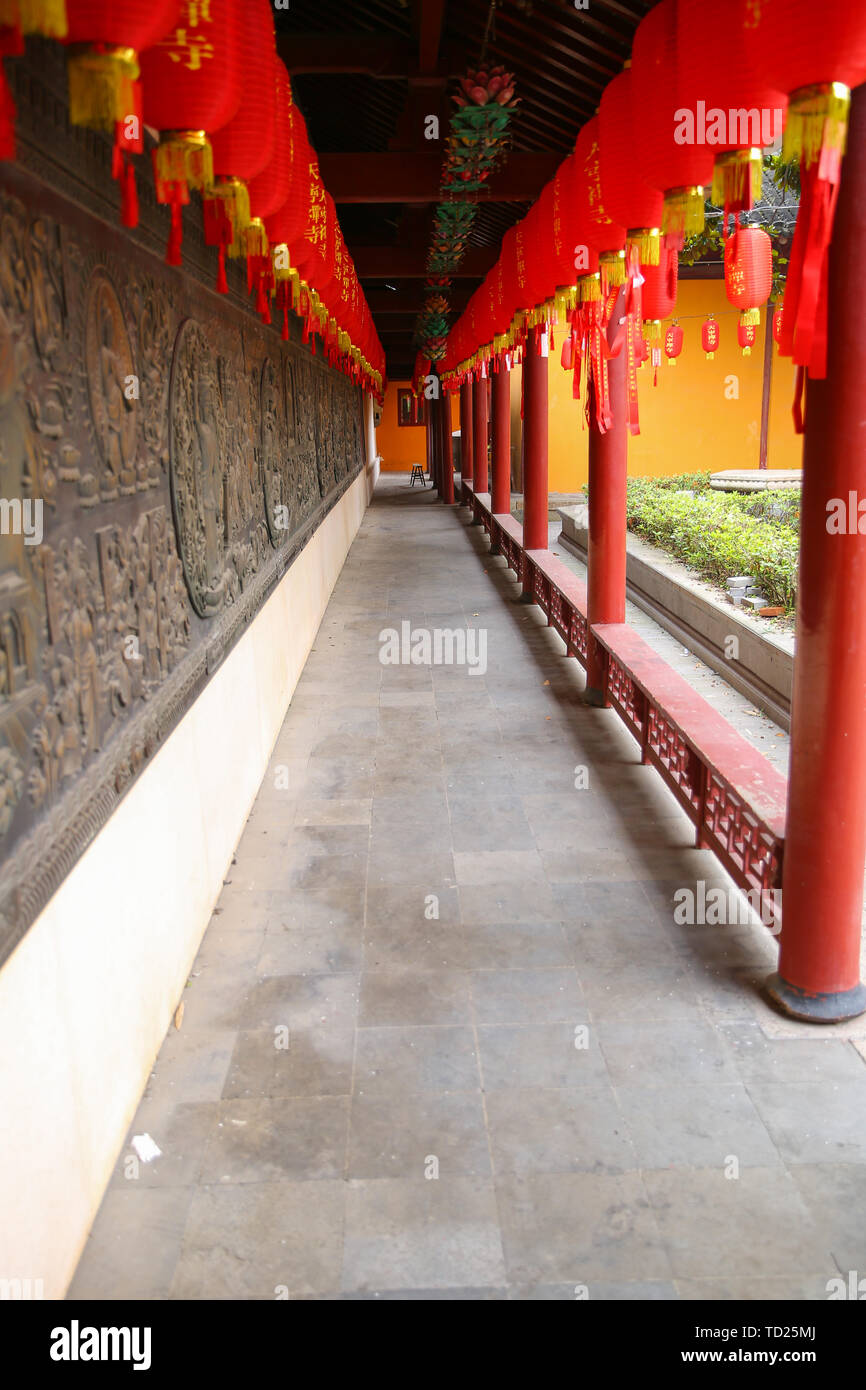 Solemn monks and traditional classical ancient temples hi-res stock ...