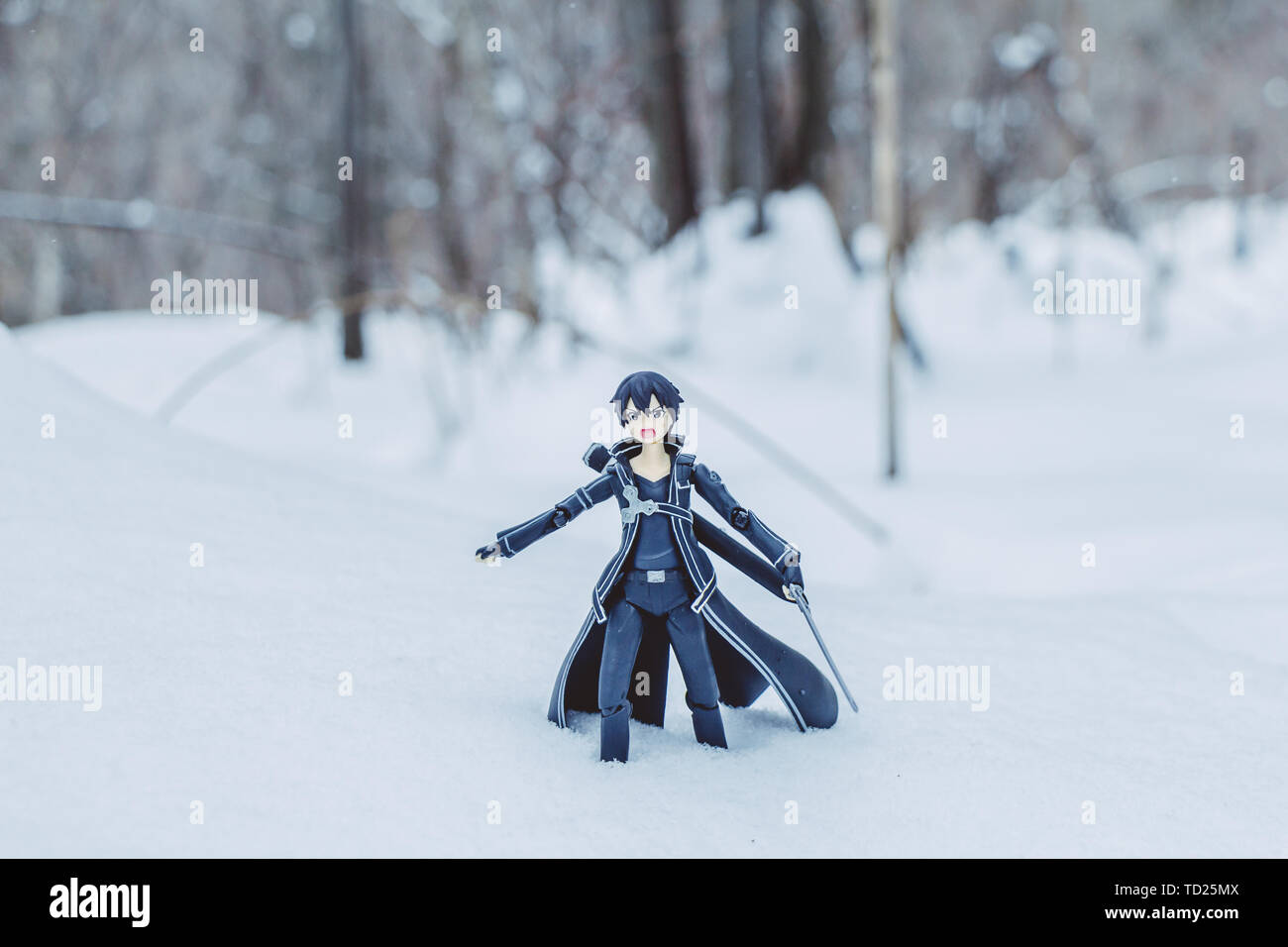 Take the tung man to the snow valley Stock Photo - Alamy