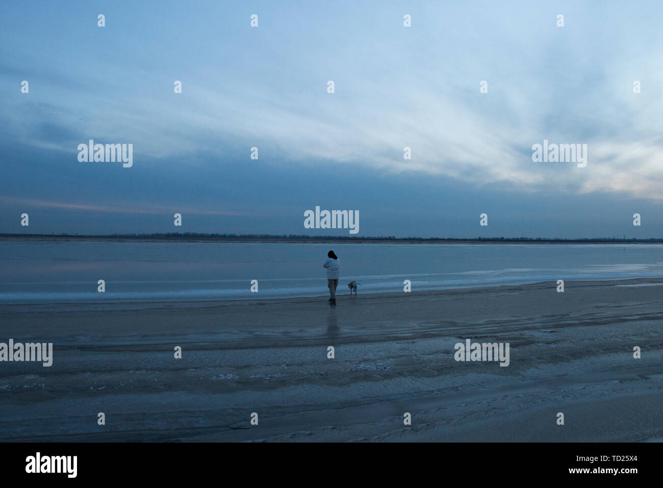 Natural scenery, winter in the north Stock Photo - Alamy