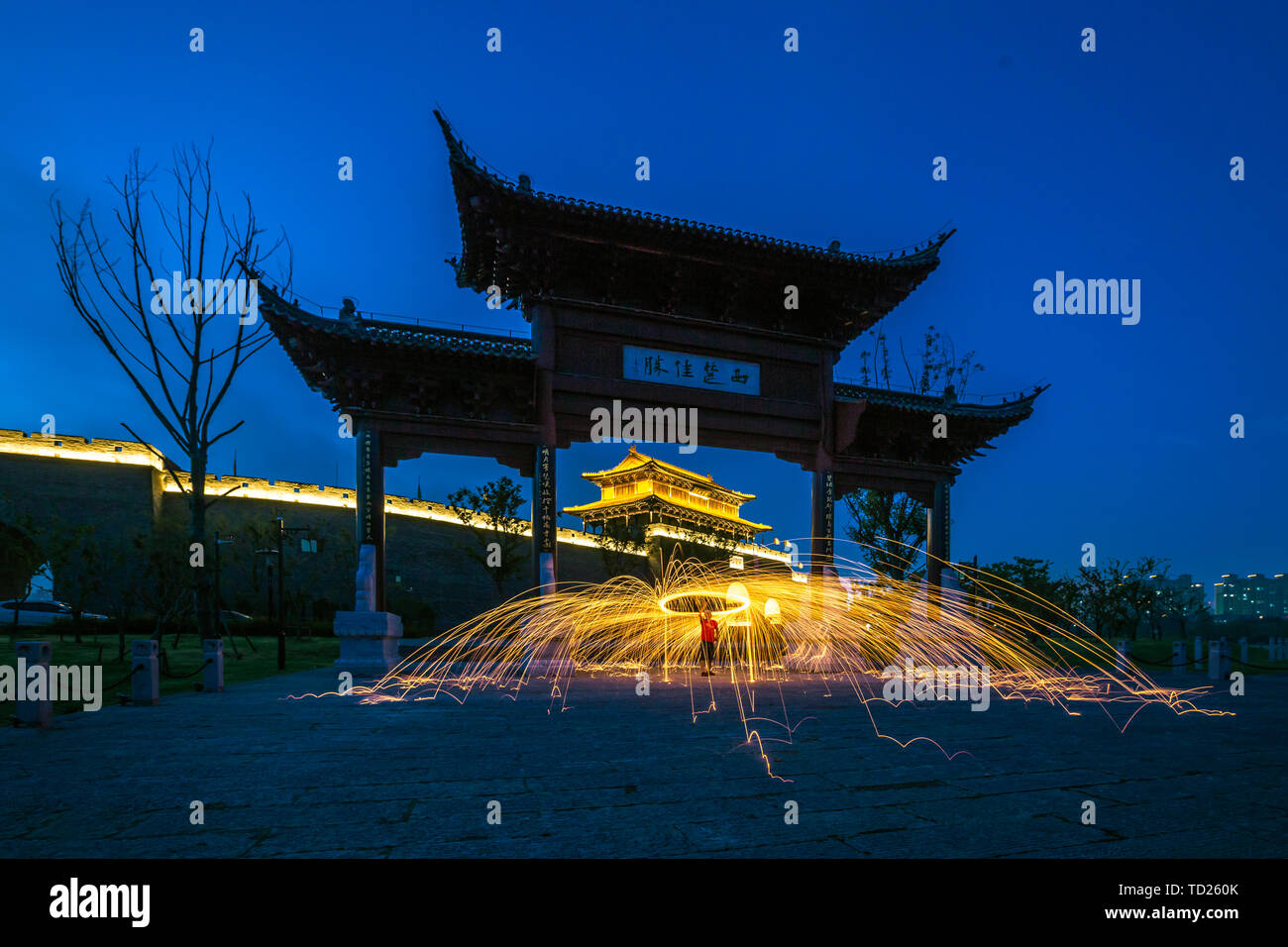 Ancient traditional sun light and wood palace hi-res stock photography ...