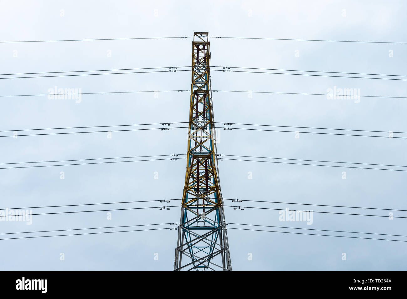 High-voltage wires and telephone poles Stock Photo - Alamy