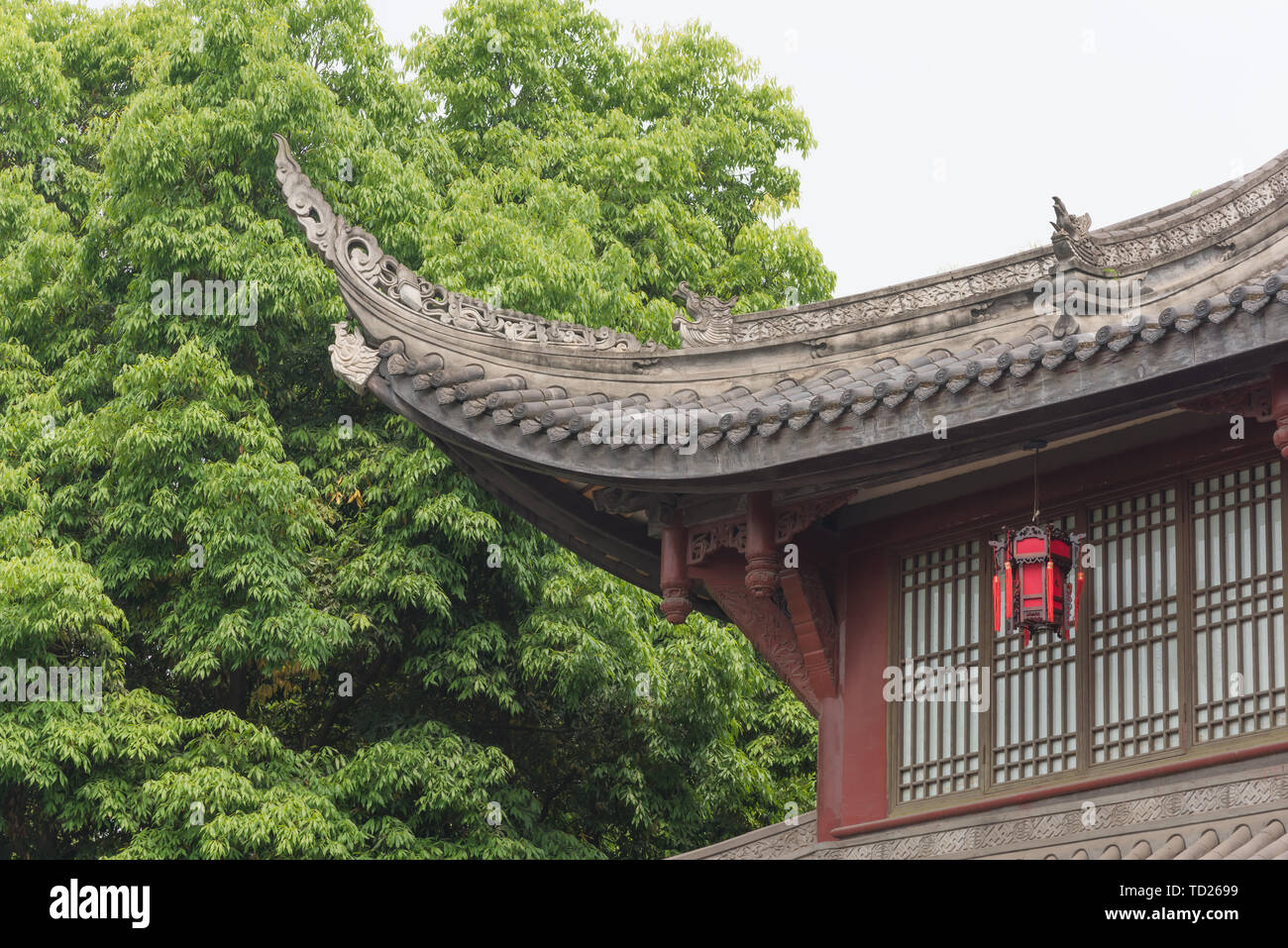 Classical Architecture of Sansu Temple in Meishan, Sichuan Stock Photo ...