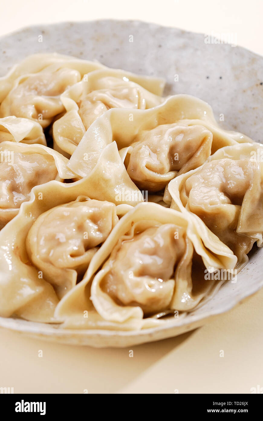 Dry salted egg yolk ravioli Stock Photo - Alamy