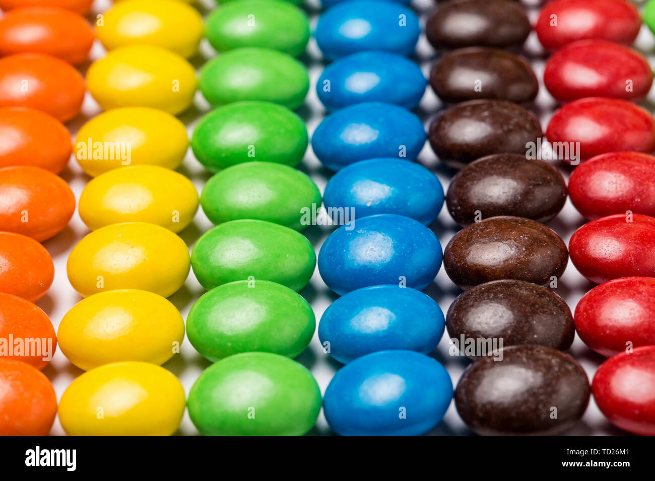 Colored chocolate beans Stock Photo - Alamy