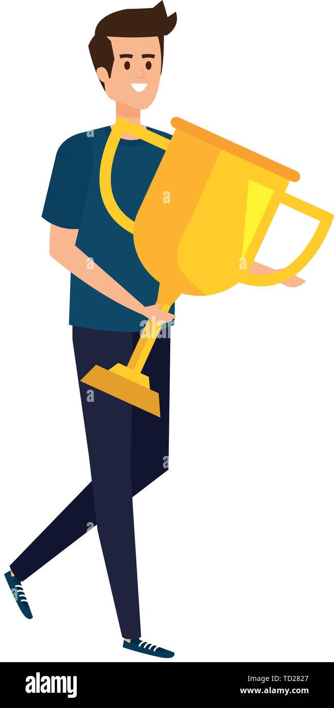 Celebration trophy cup lifting Stock Vector Images - Alamy