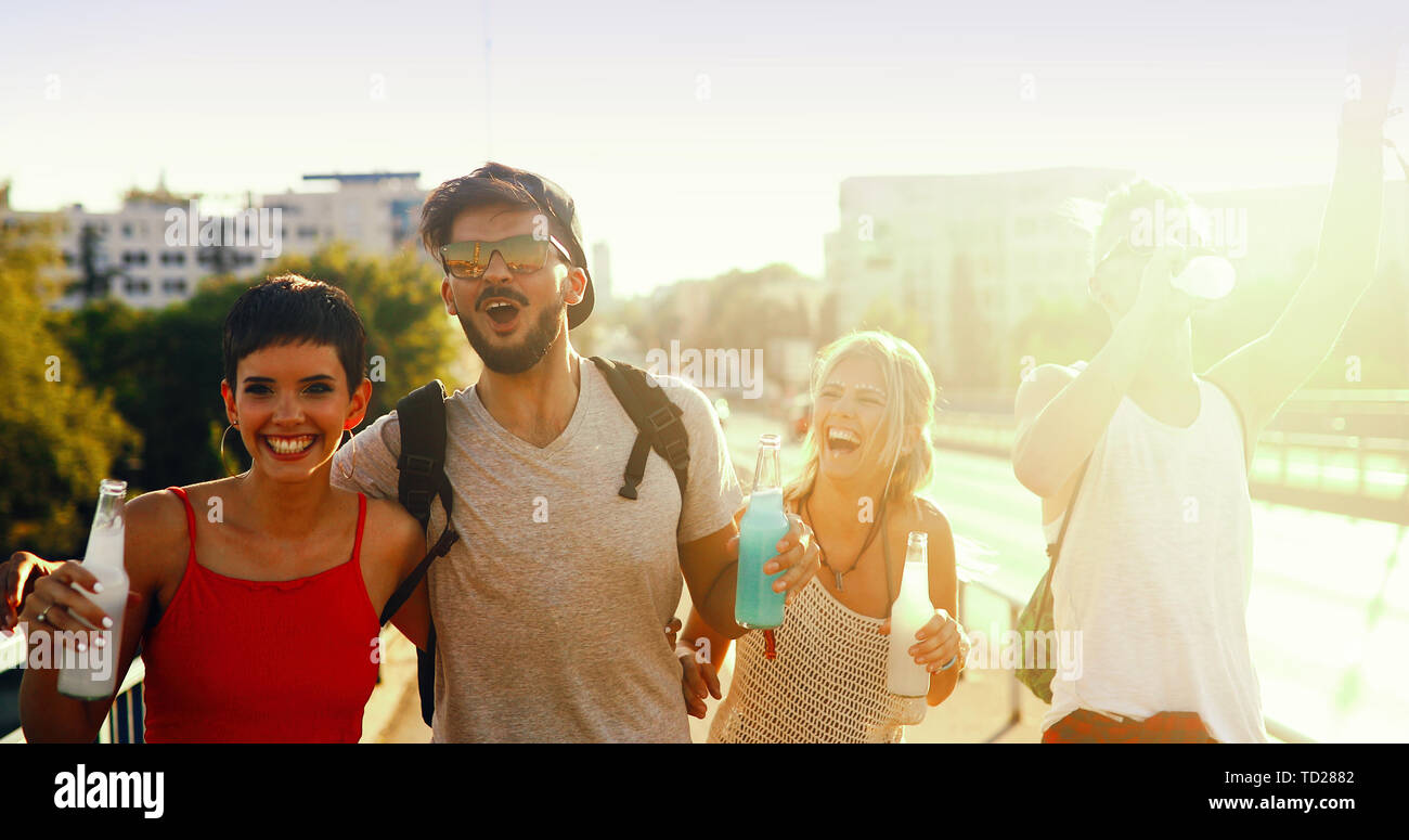 Young energetic group of people having fun Stock Photo - Alamy