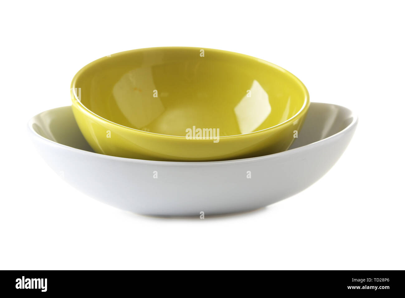Two green bowls Cut Out Stock Images & Pictures - Alamy