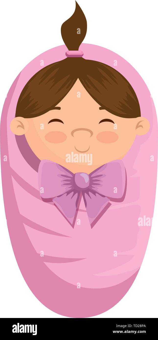 cute little girl baby character Stock Vector Image & Art - Alamy