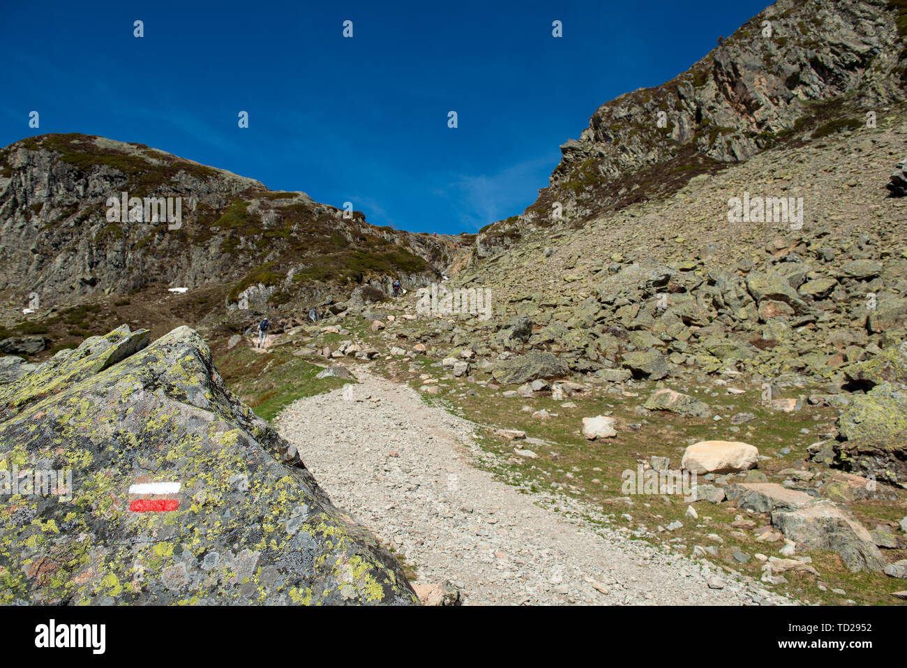 a GR footpath. In the French Pyrenees Stock Photo - Alamy