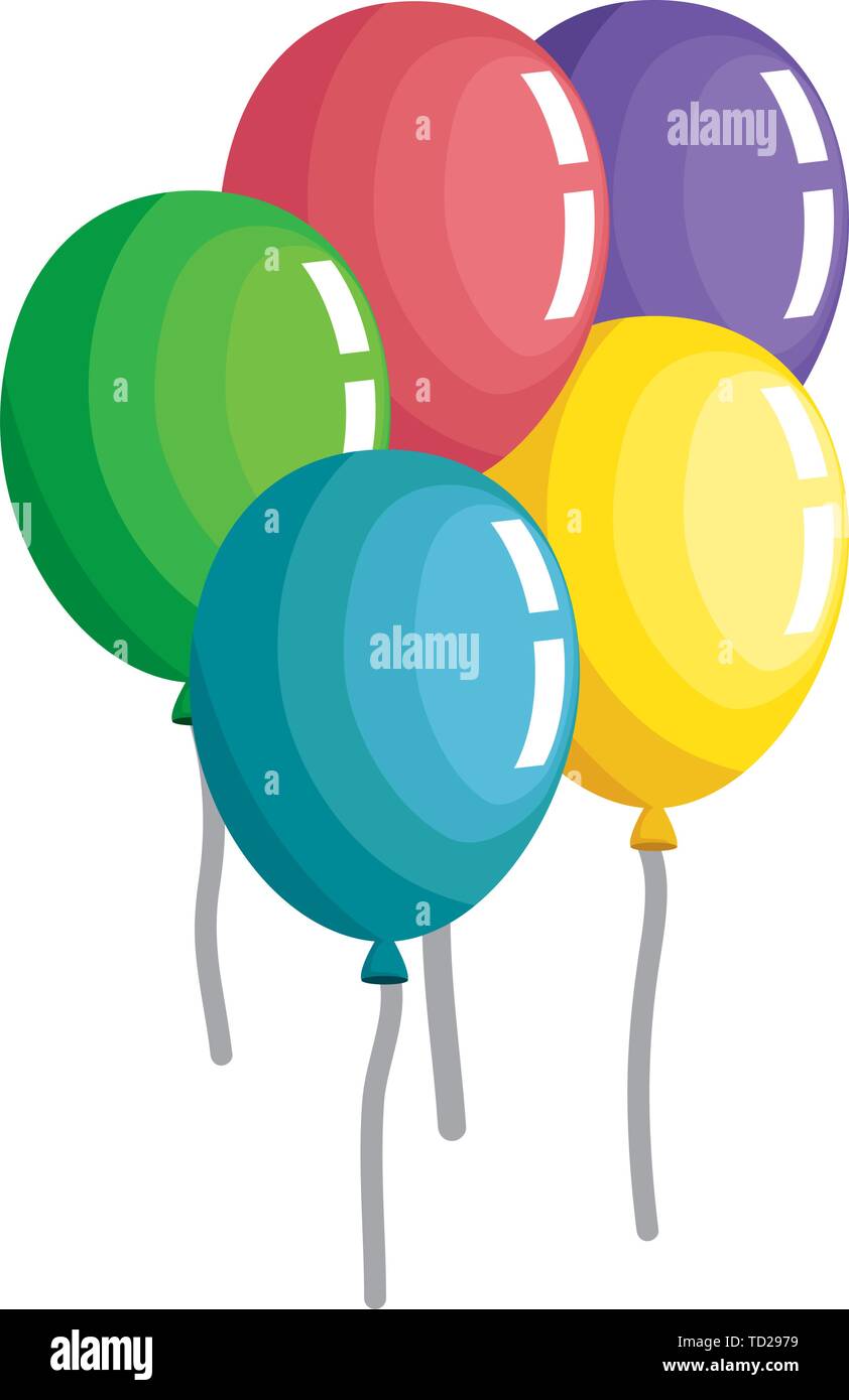 balloons helium floating party decoration Stock Vector Image & Art - Alamy