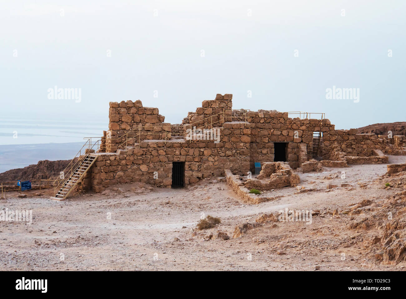 Remains of ancient roman fortification on the plateau on cliff ...