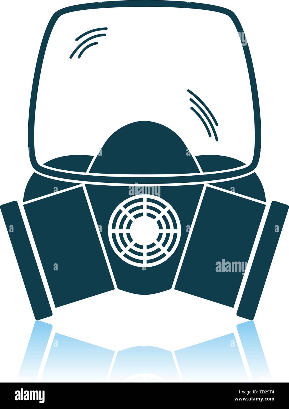 Fire Mask Icon. Shadow Reflection Design. Vector Illustration Stock ...