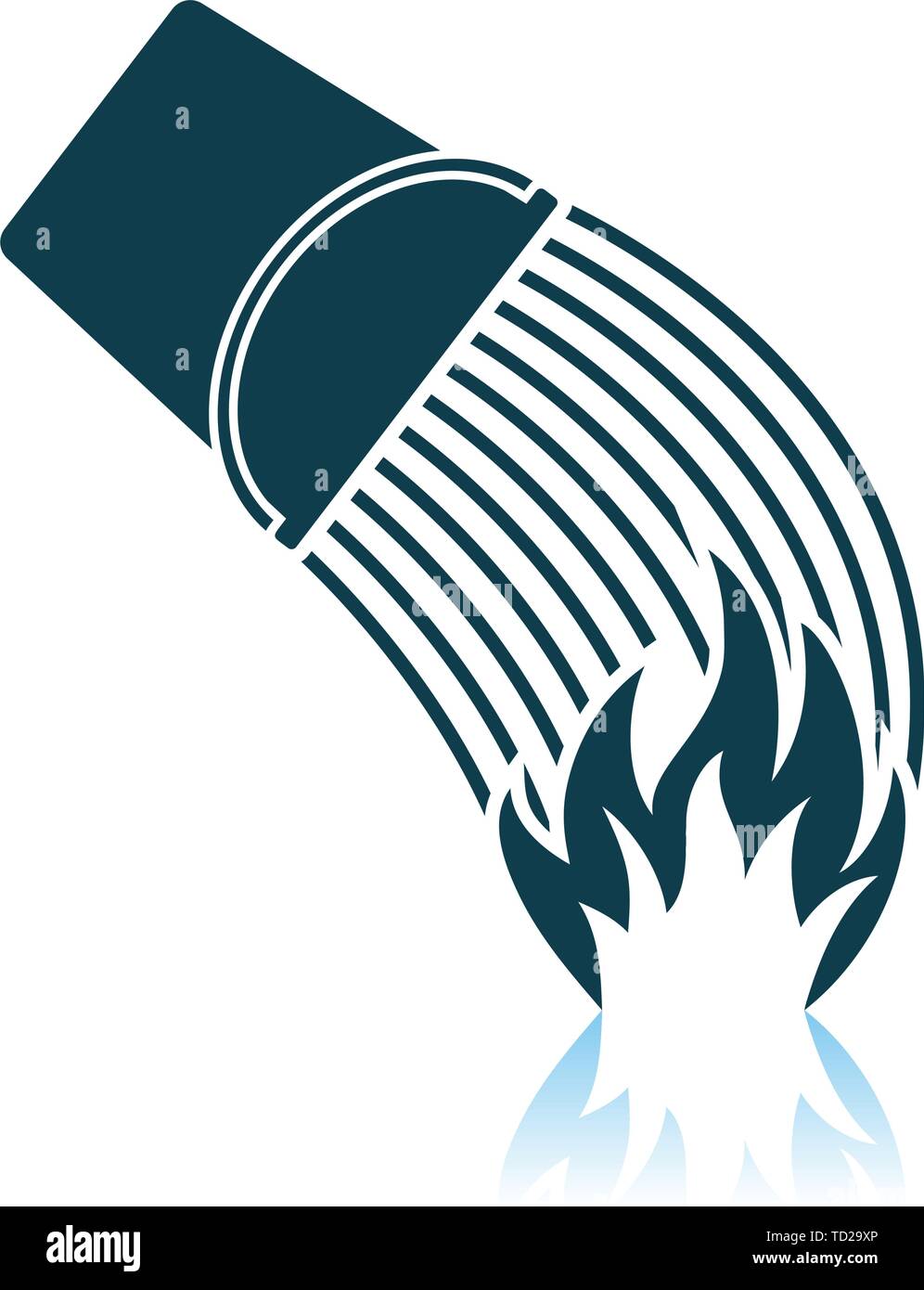 Fire Bucket Icon. Shadow Reflection Design. Vector Illustration Stock ...