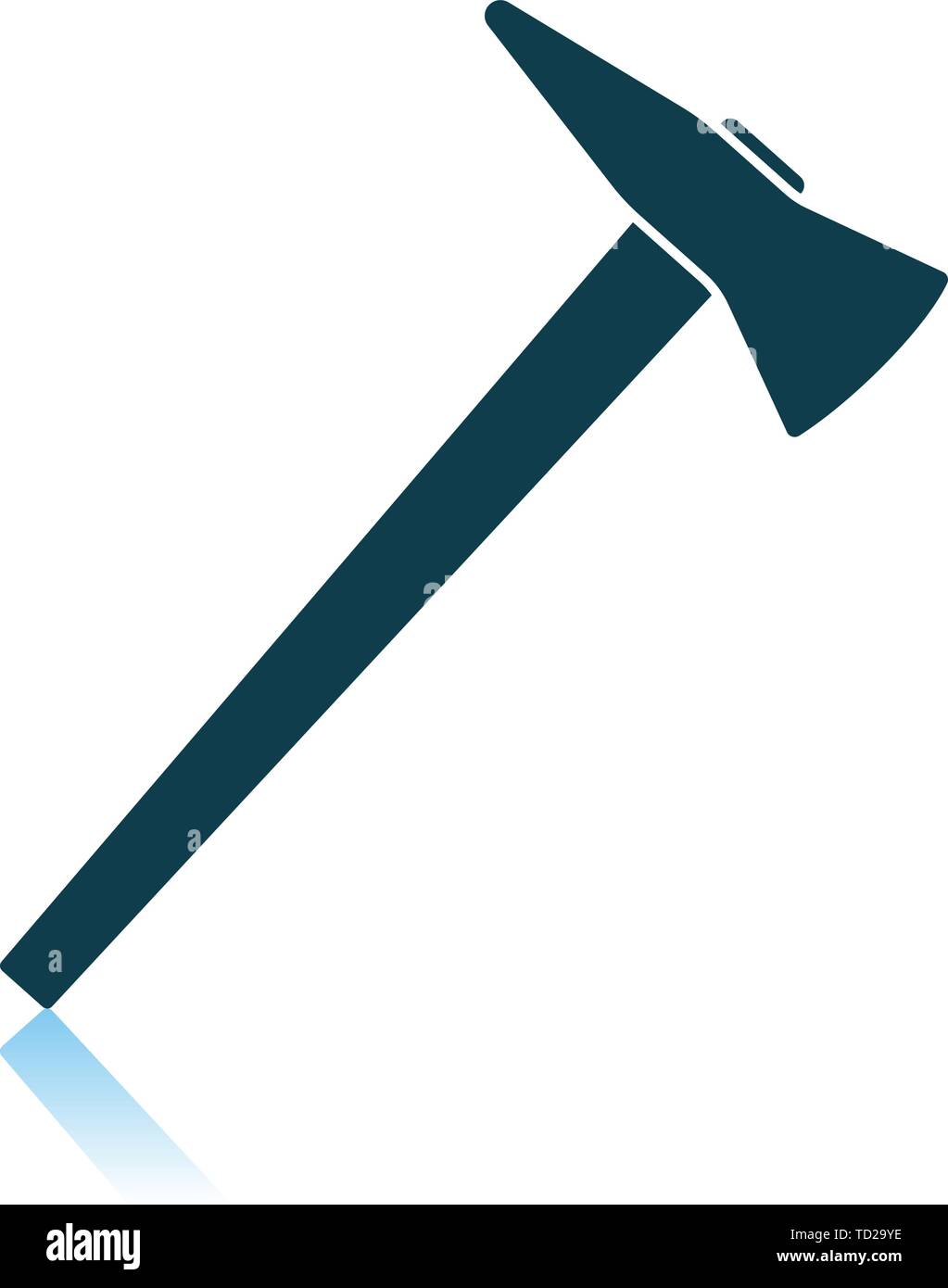 Fire Axe Icon. Shadow Reflection Design. Vector Illustration Stock ...