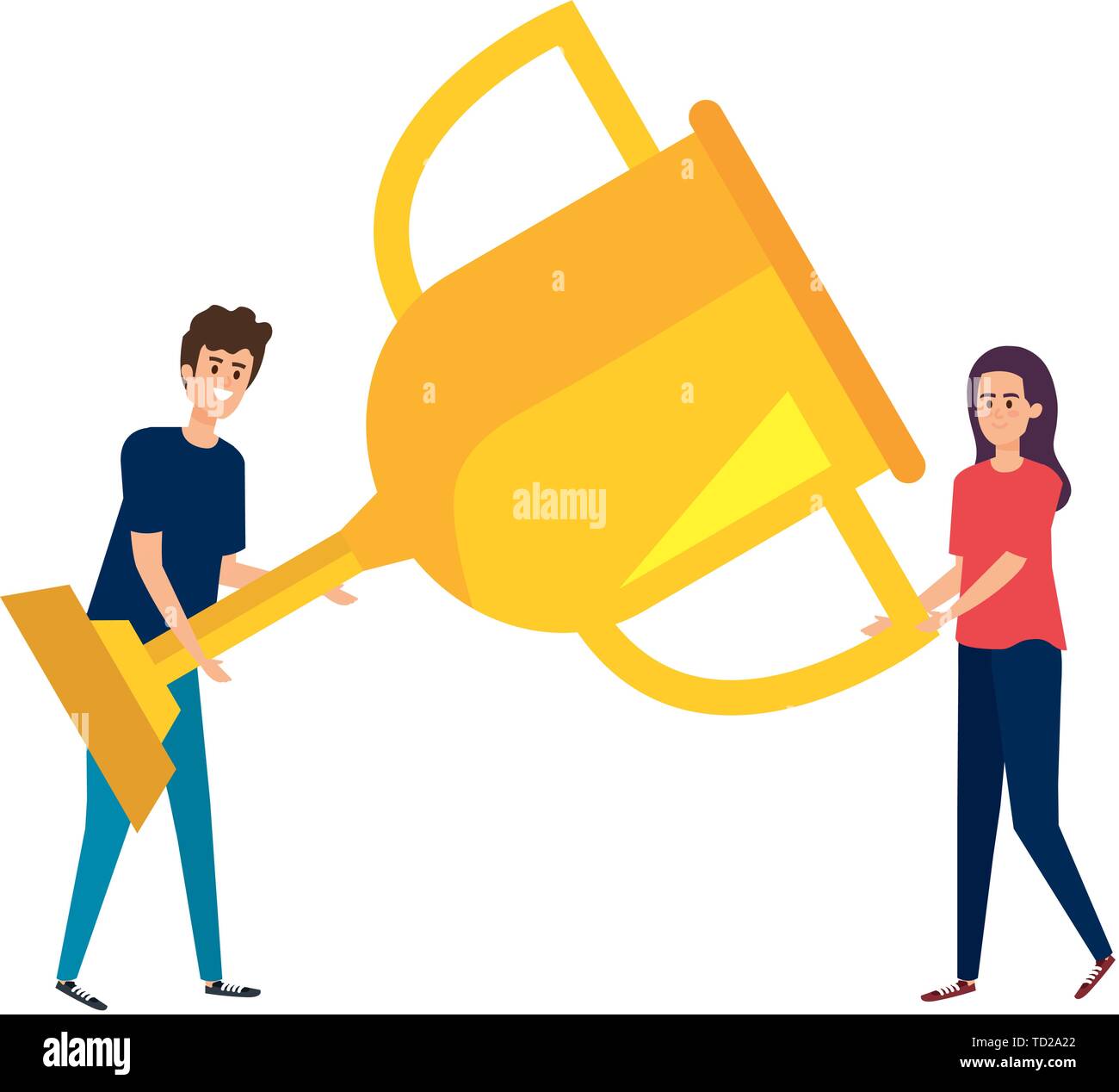 Celebration trophy cup lifting Stock Vector Images - Alamy
