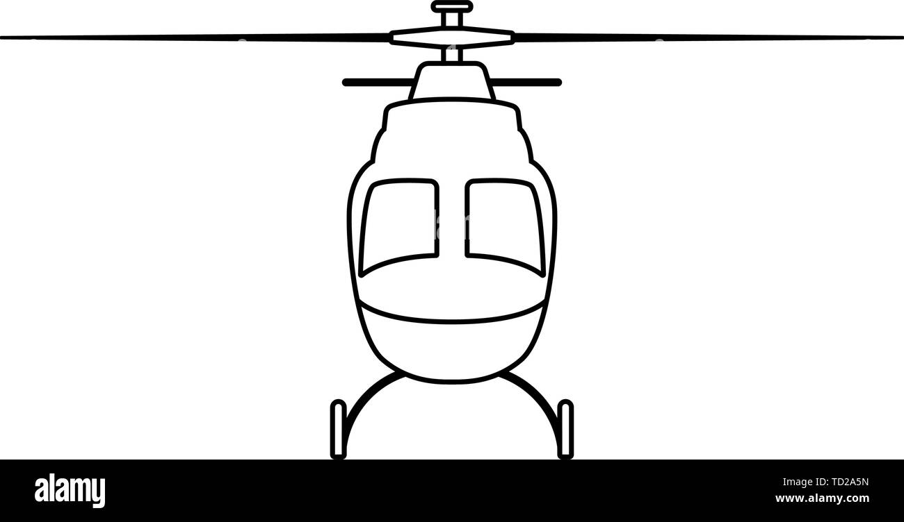 Helicopter Icon. Outline Simple Design. Vector Illustration Stock ...