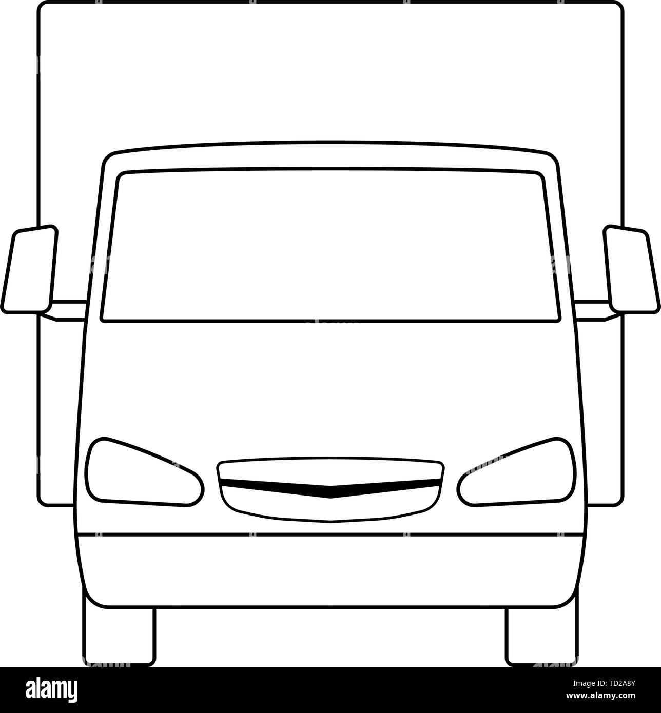 Truck Front View Drawing