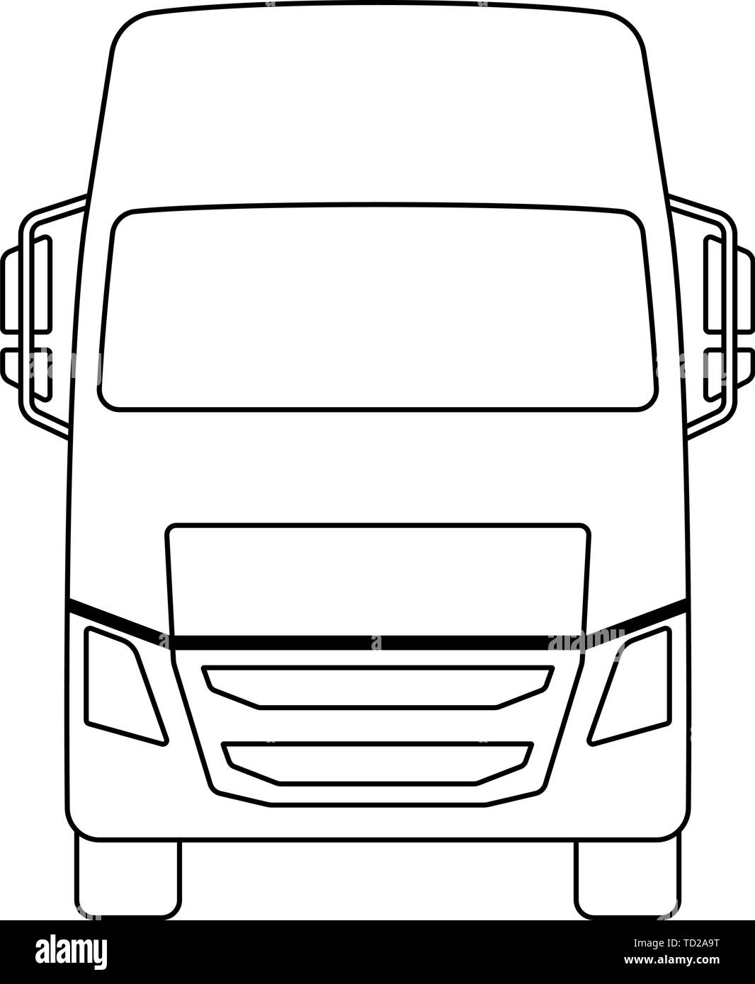 Truck Front View Drawing